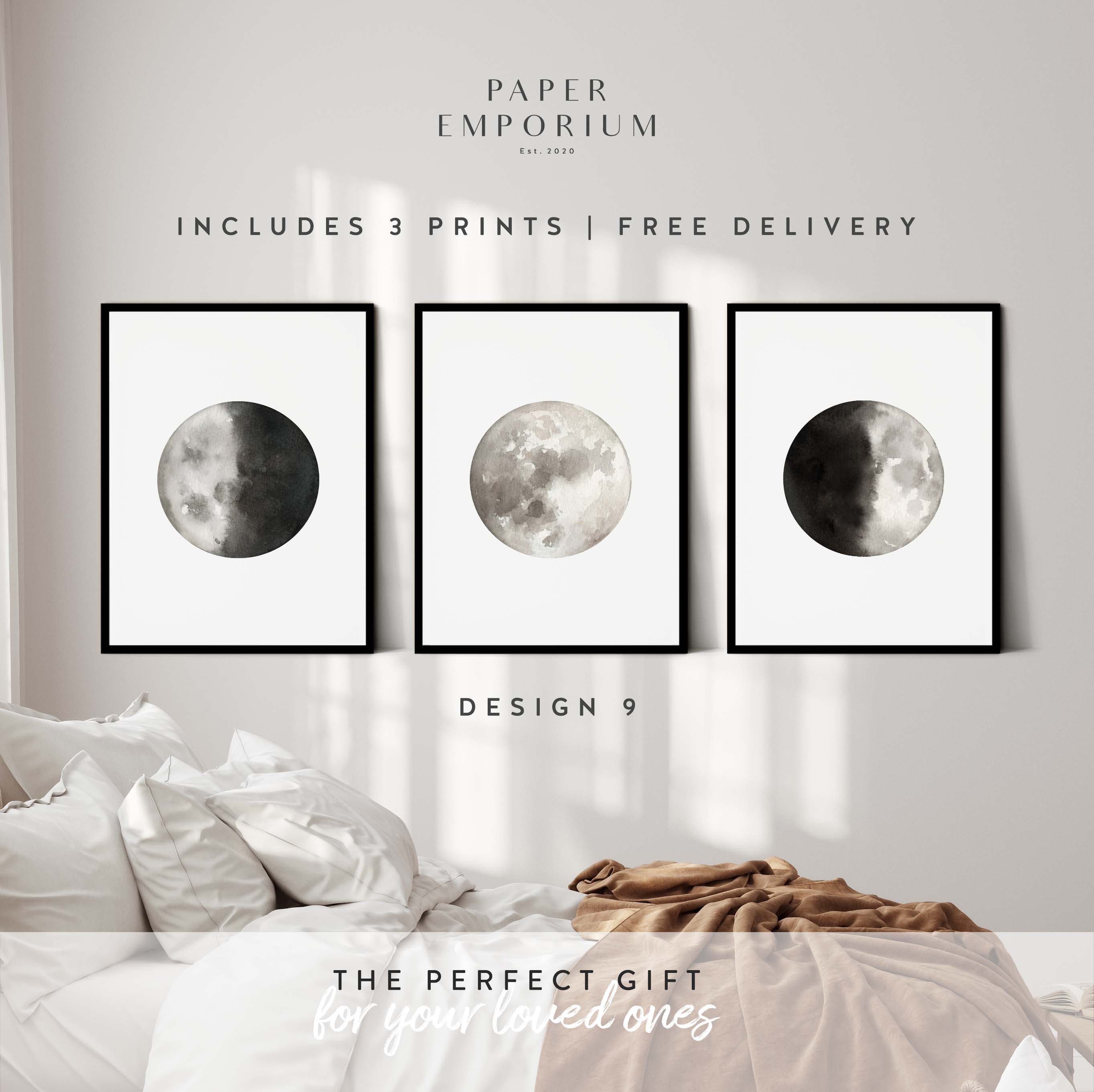 Initial Wall Prints for the Bedroom | Couples Wall Print | Personalised ...