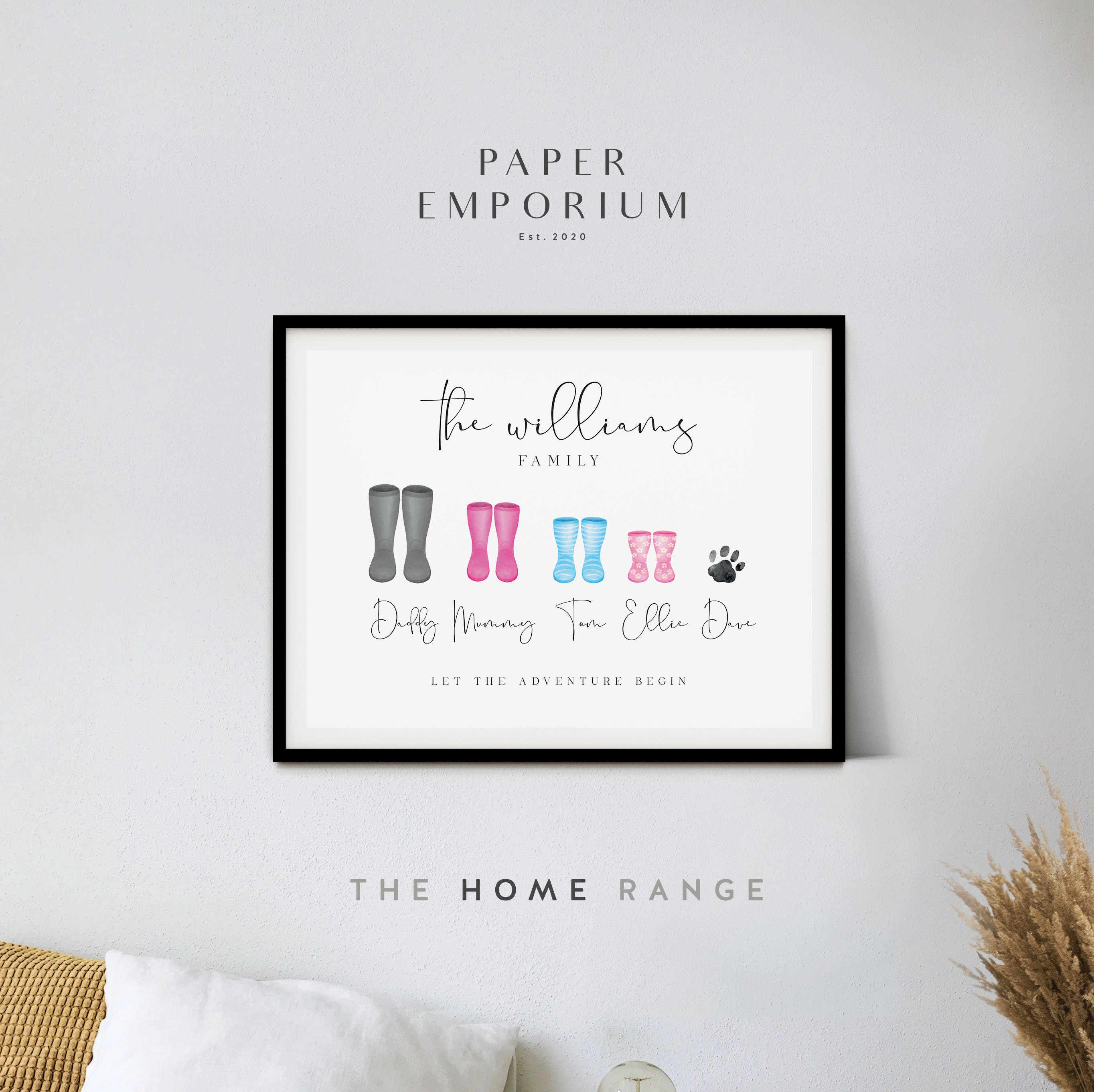 Wellie Boot Print Fully Custom Welly Boots Print for Family - Etsy UK