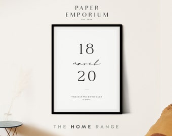 Wedding Date Art | Etsy