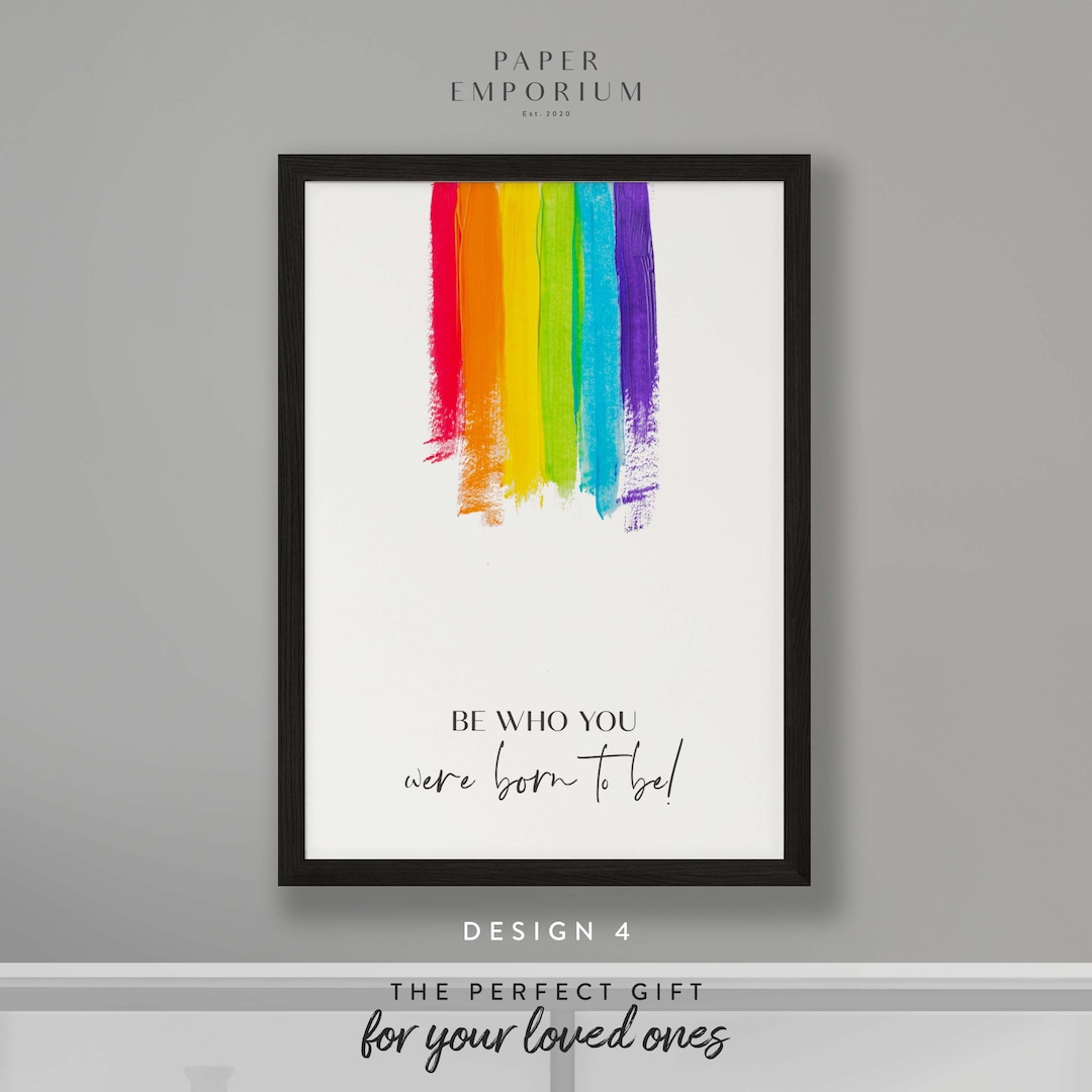 Pride Wall Print - LGBT Print, Be You / Universal Love Print, Pride ...
