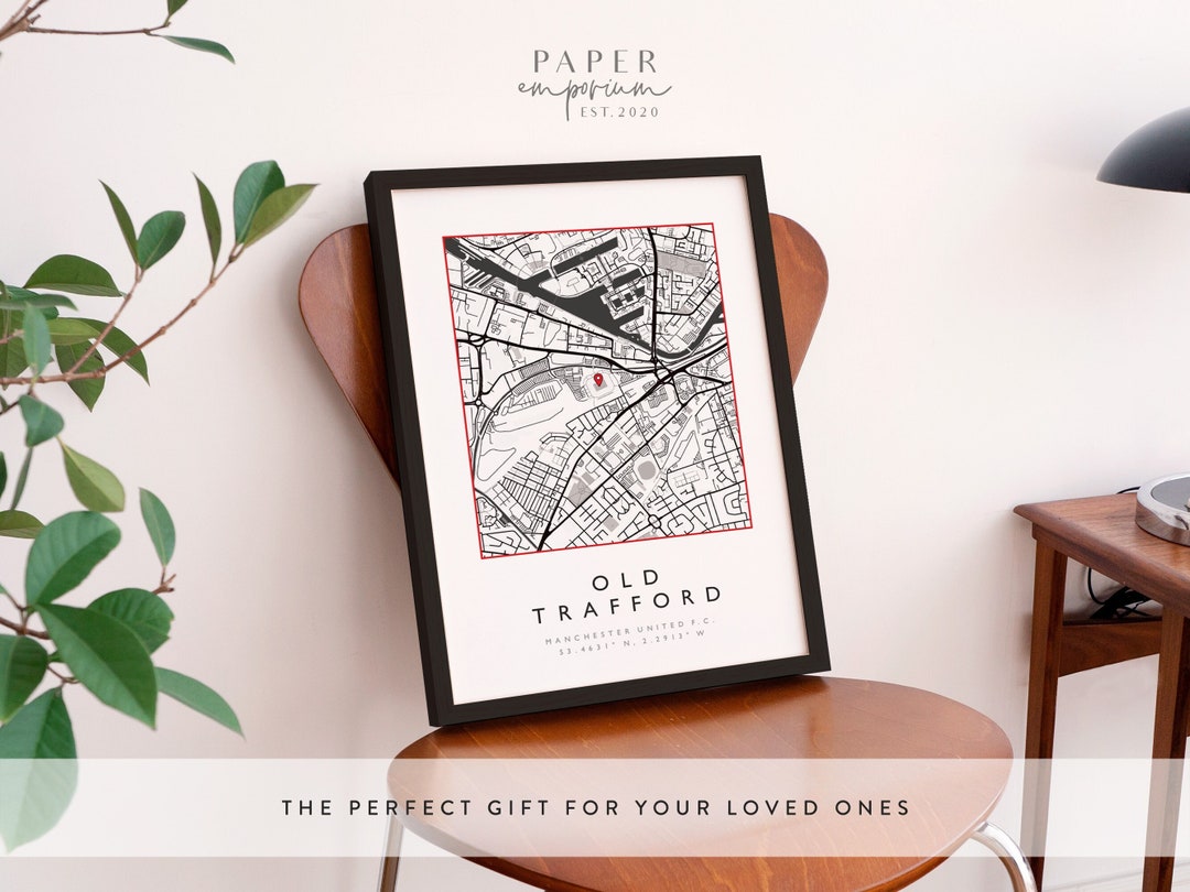 Football Stadium Print, Map Prints Any Team, United, City Print, Club ...