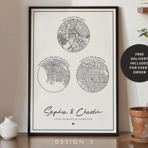 Custom Where We Met Map – Personalised City Location Print, Romantic ...