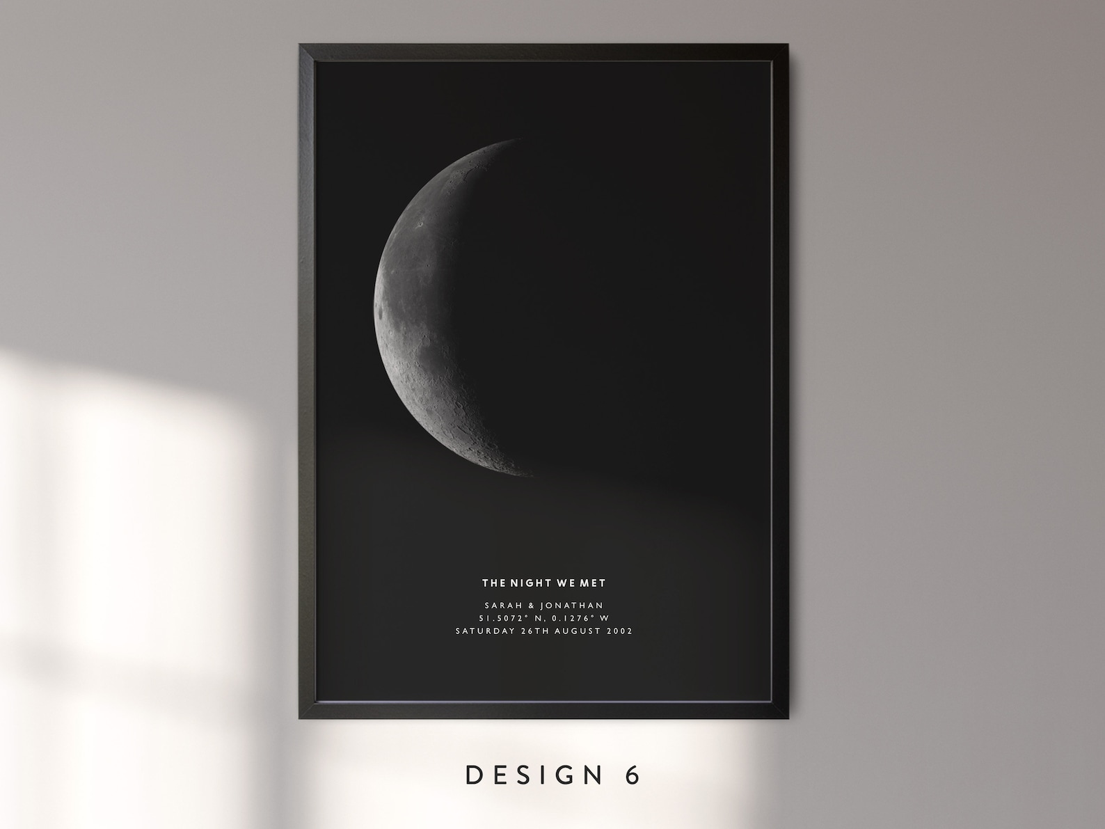 Personalised Moon Phase Prints, the Night We Married, Gift for Mum Dad ...
