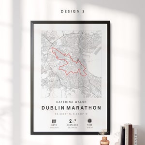 Any Marathon or Run Completion Map Perfect Gift for Runners ...