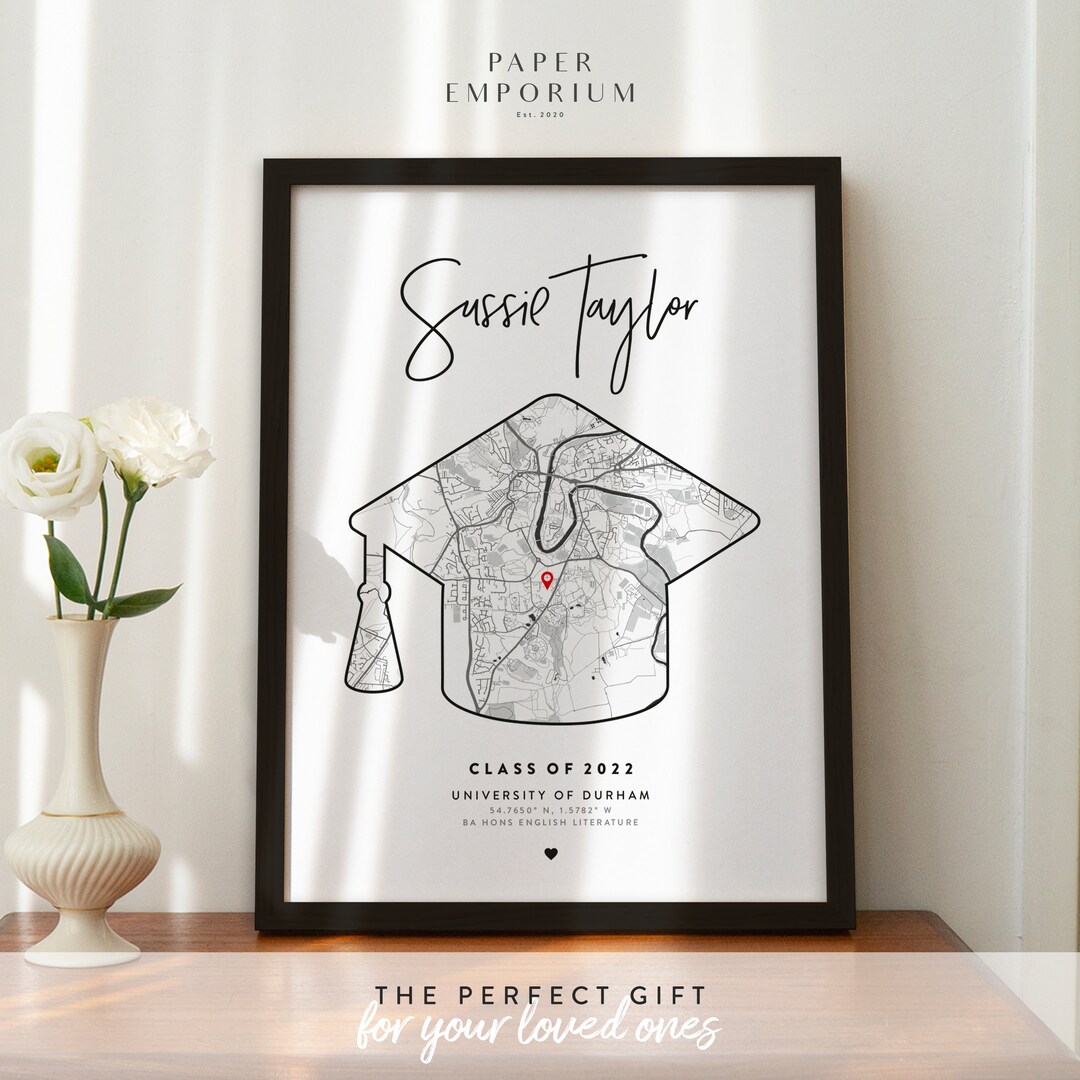 Graduation Gifts Map Print for Her, Congratulations, for Him ...