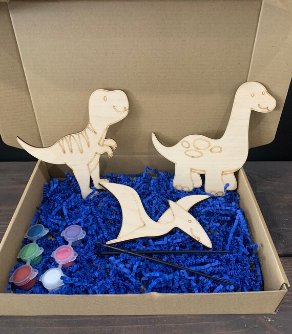 DIY Dino Adventure Craft Kit for Kids Paint Party Kids - Etsy