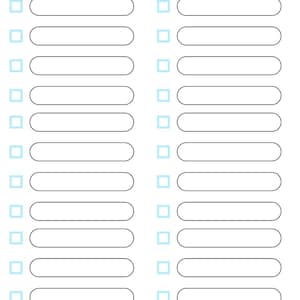 Editable Blank Check List *download & Print* - Etsy