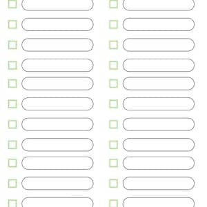 Editable Blank Check List *download & Print* - Etsy