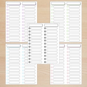 Editable Blank Check List *download & Print* - Etsy
