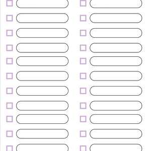 Editable Blank Check List *download & Print* - Etsy
