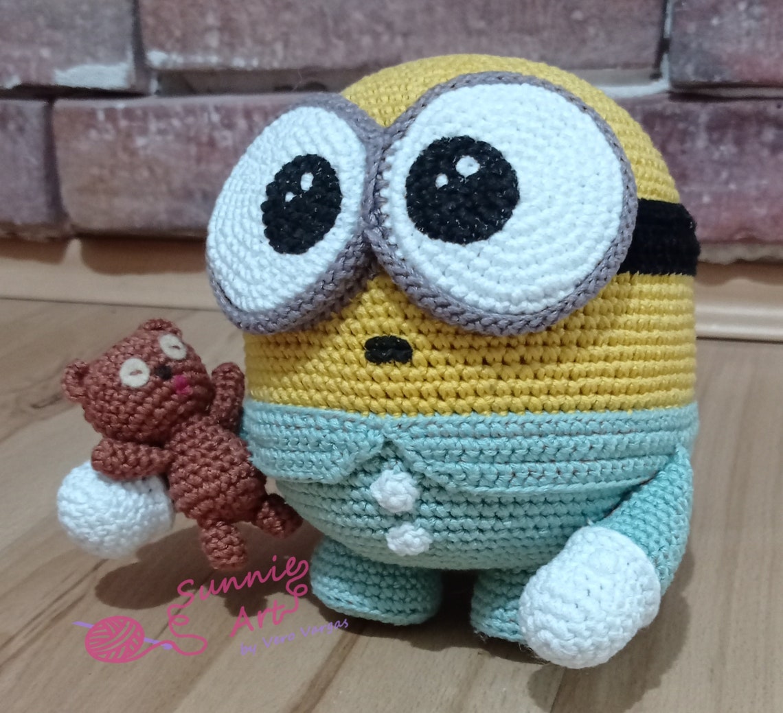 Minion Bob in Pajamas PDF Amigurumi Crochet Pattern - Etsy