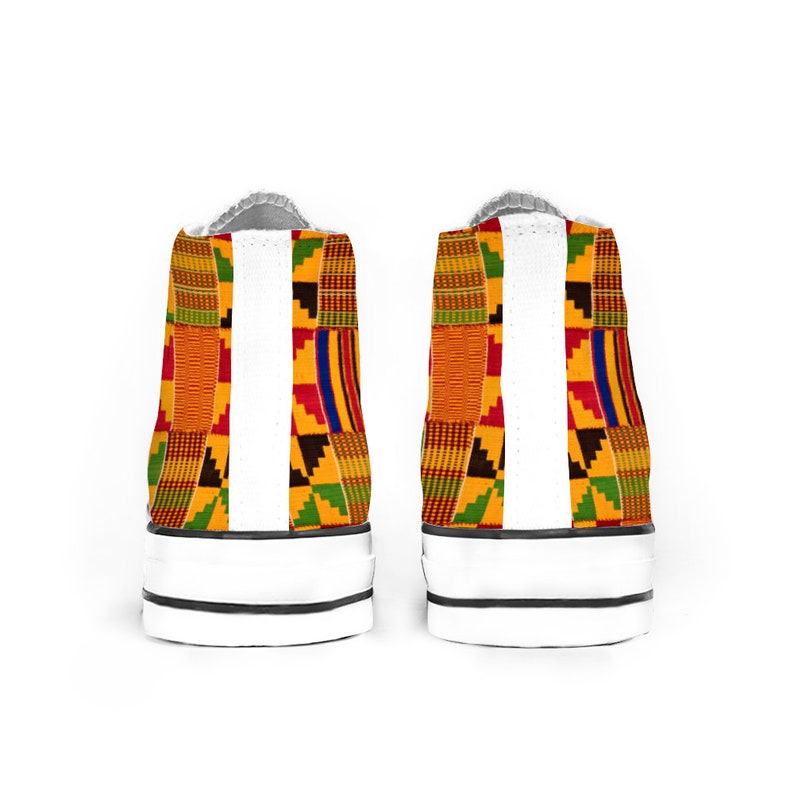 Kente African Custom Shoes Unisex High Top Canvas Shoes - Etsy