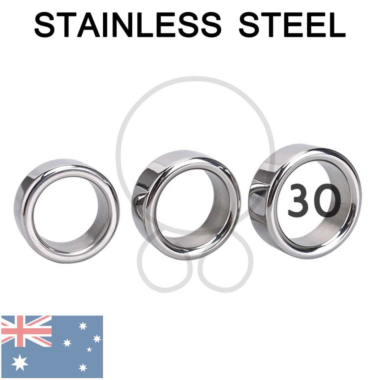 GLANS RING 26mm 28mm 30mm 32mm 34mm Slim Meaty Stainless Steel | Etsy