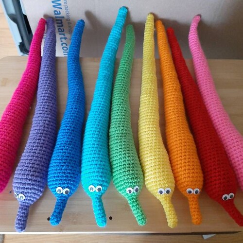 Rainbow Worm on a String Scene Layered Perler Neon Handmade - Etsy