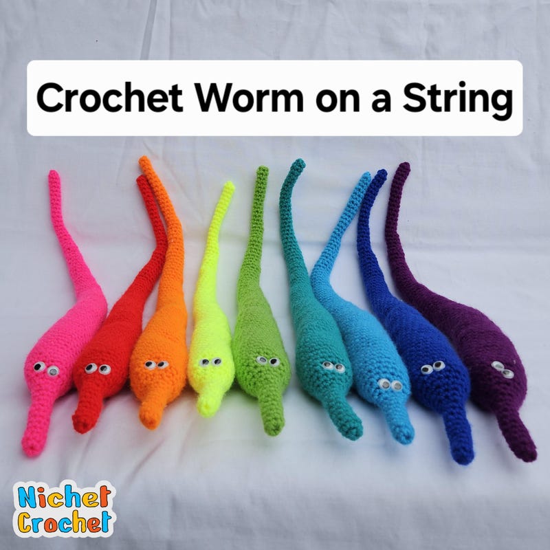 Worm on a String Toys - Etsy