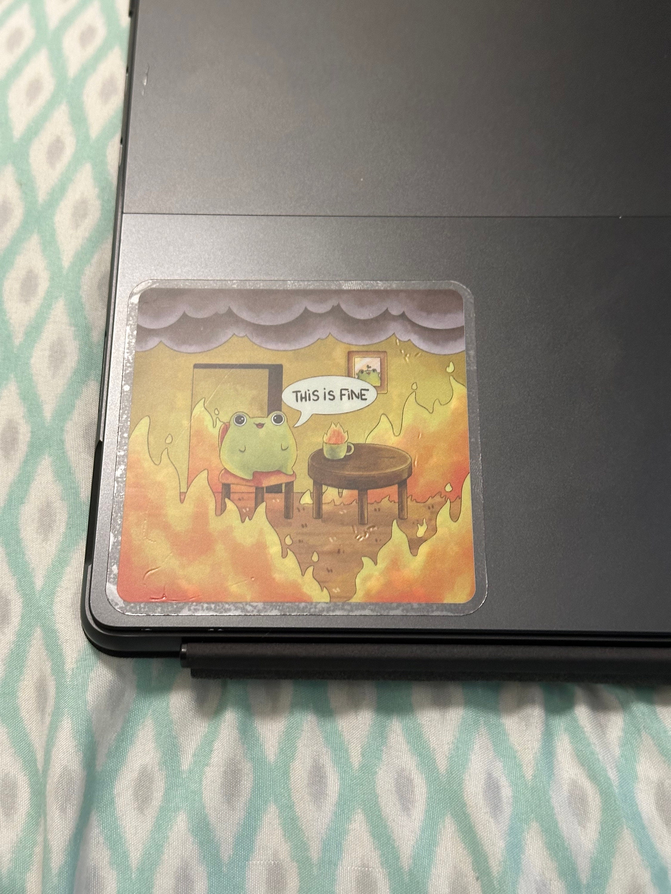 This is Fine Frog Sticker, Frog Sticker, Waterproof, Laptop Sticker ...