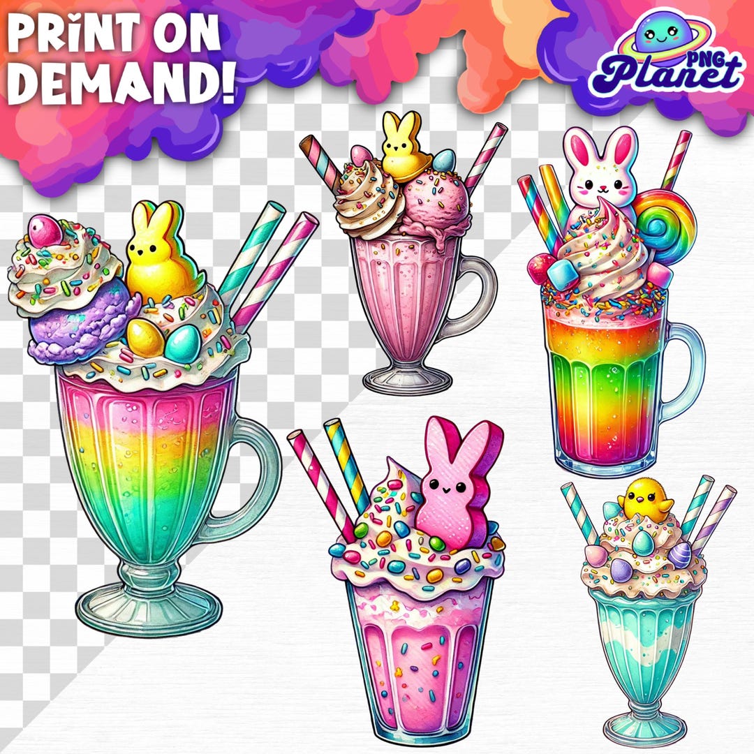 Easter Milkshake Lover PNG, Easter Png, Easter Theme Png, Sublimation ...