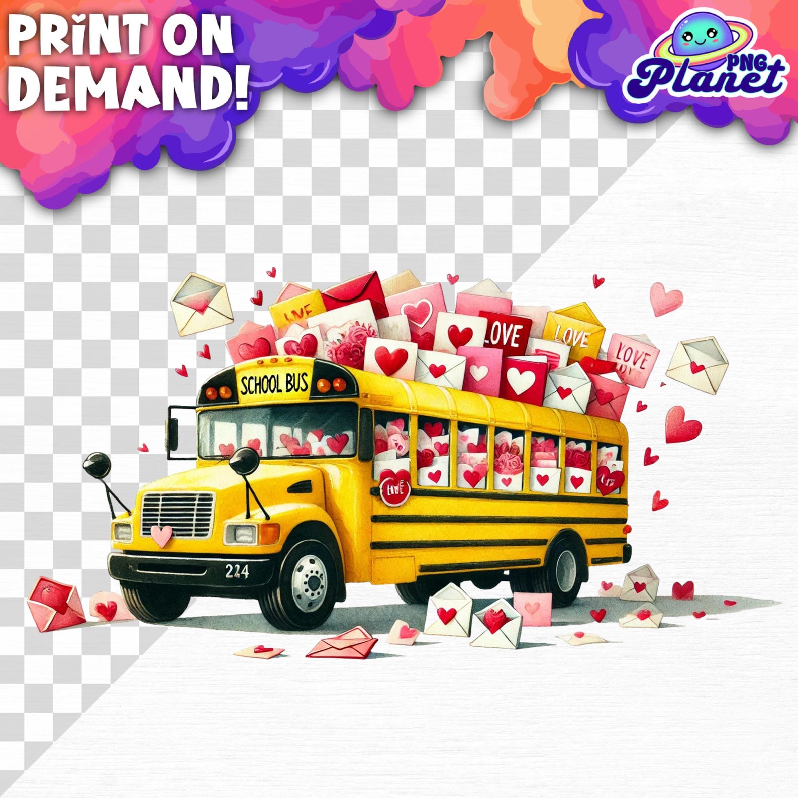 School Bus Valentines Day Png Valentines Day Png School Bus Valentine ...