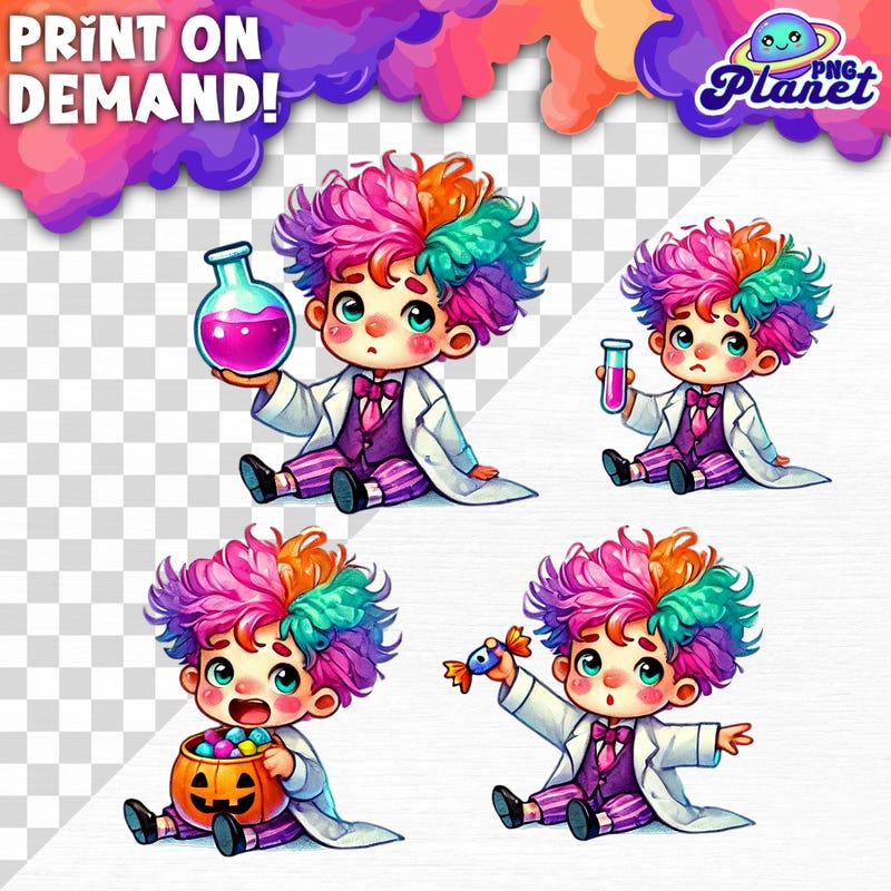 Mad Scientist Clipart - Etsy