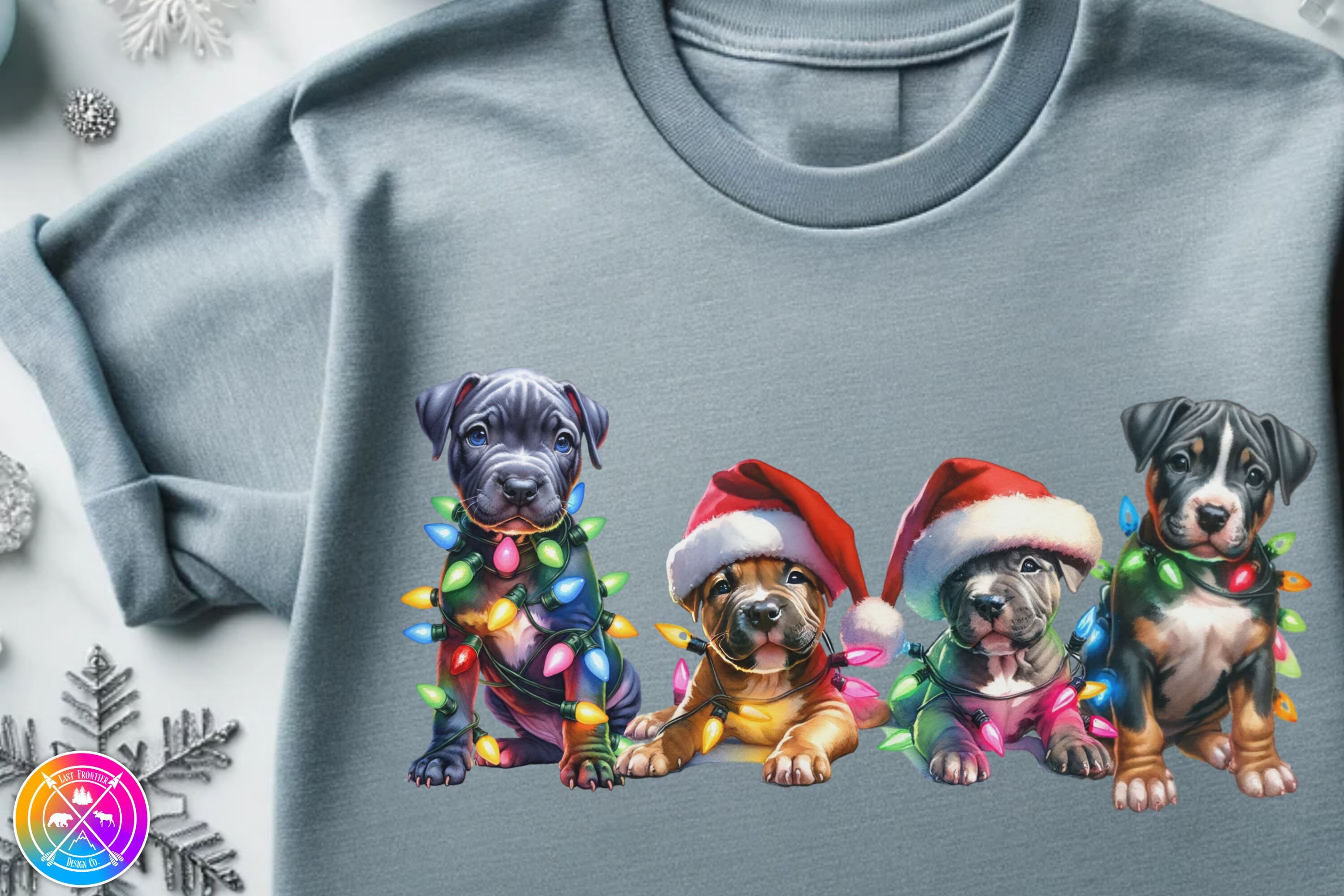 Pitbull Puppies Wrapped in Christmas Lights Christmas Pitbull Puppies ...