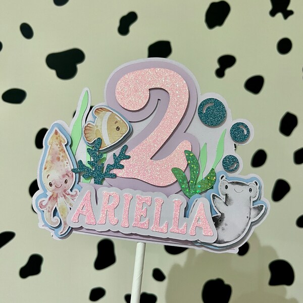 Ocean Cake Topper - Etsy UK