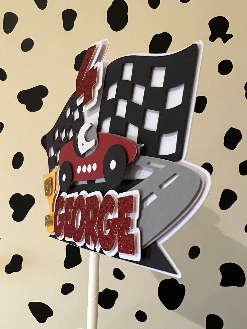Race Car Theme Cake Topper Birthday Party Party Decoration - Etsy