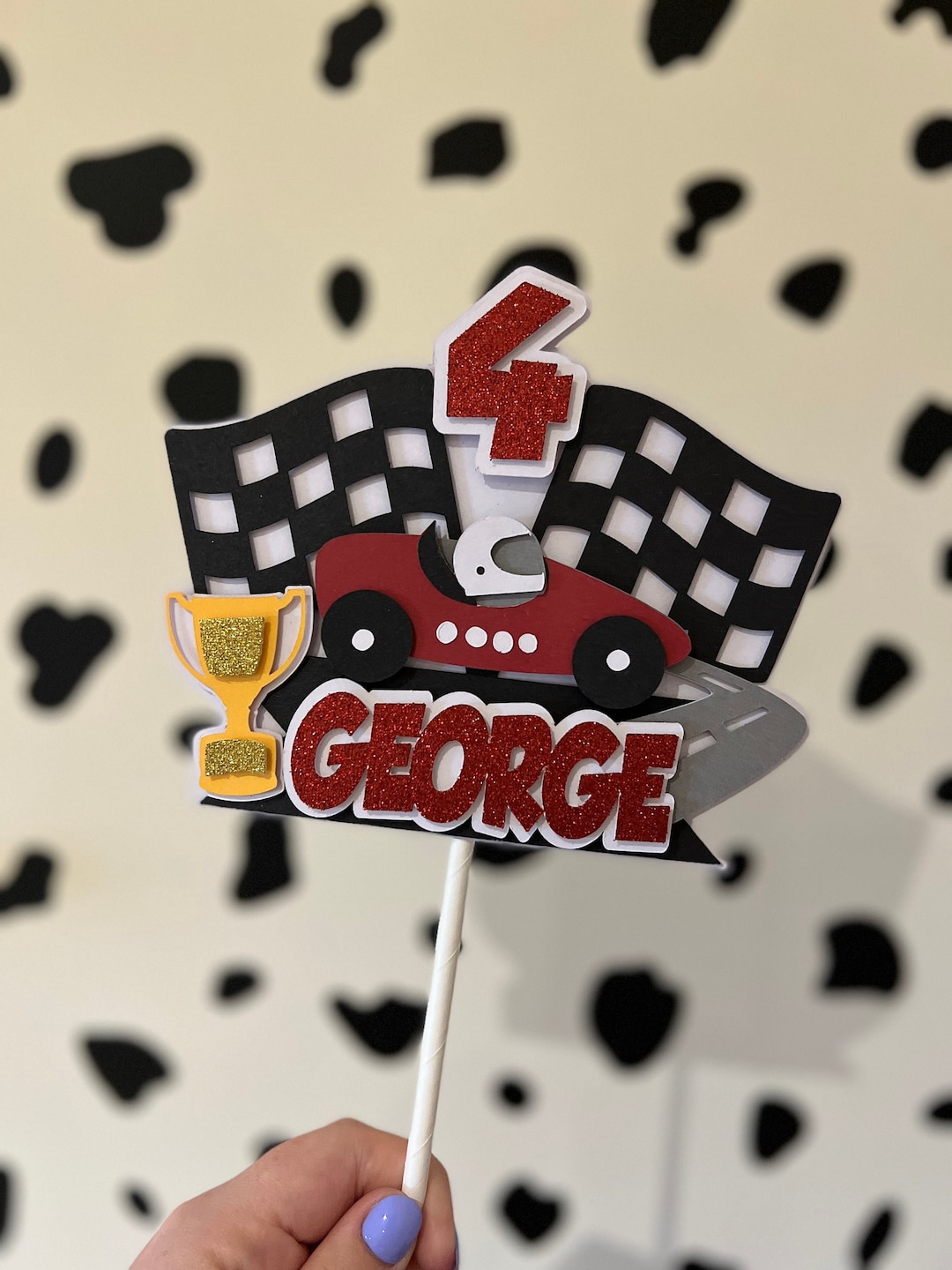 Race Car Theme Cake Topper Birthday Party Party Decoration - Etsy