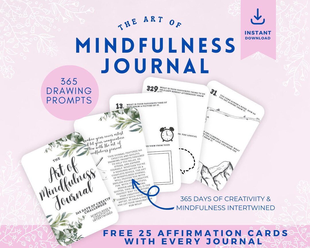 DIGITAL Art of Mindfulness Journal - 365 Days Creativity Journal ...