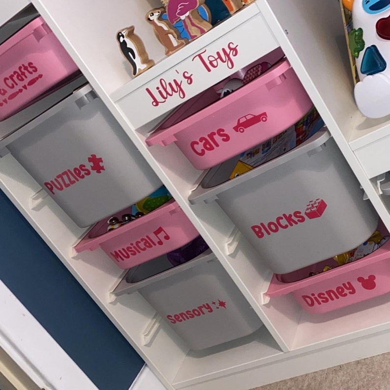 Ikea Trofast Toy Storage Vinyl Labels/stickers With Clipart | Etsy
