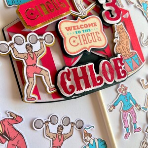 Circus Theme Cake Topper - Birthday Decorations | Circus Clown Party ...