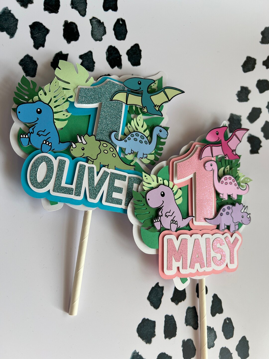 Dinosaur Theme Cake Topper - Birthday Decorations | Dino Party Decor ...