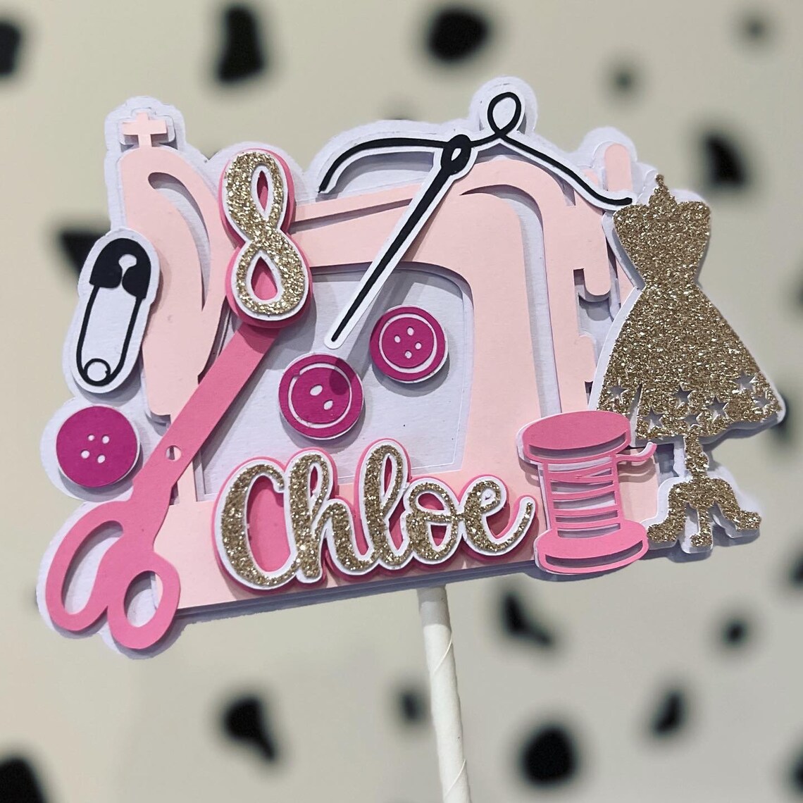 Sewing Theme Birthday Cake Topper Personalised Birthday - Etsy UK