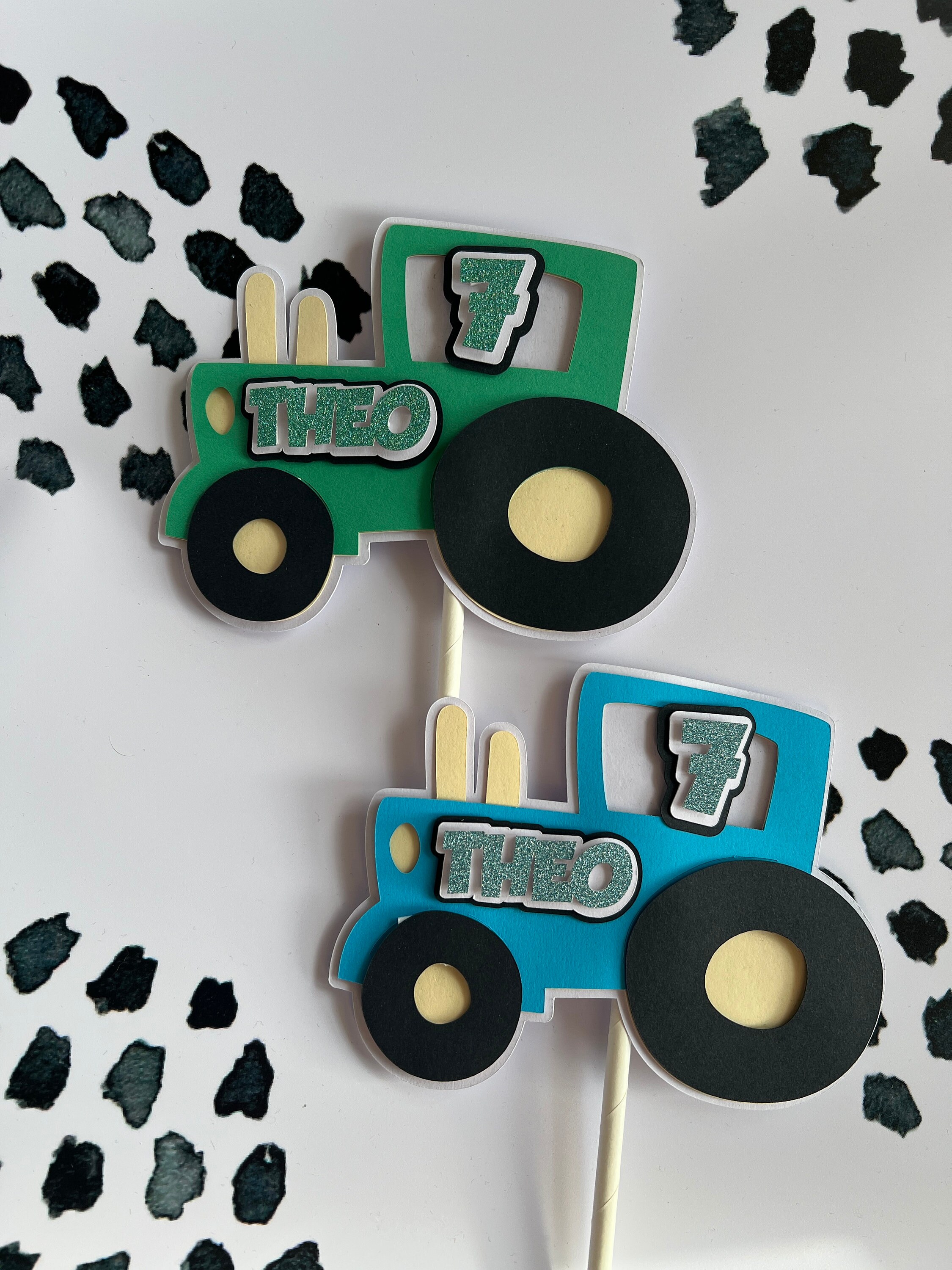 Tractor Cake Topper Multi Colours Personalised Cake Topper - Etsy UK