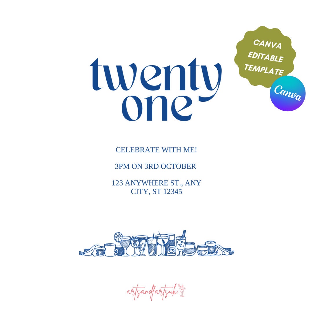 Birthday Party Invitation Template - Etsy