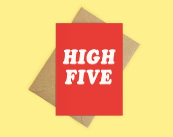 High Five Greeting Card - Etsy