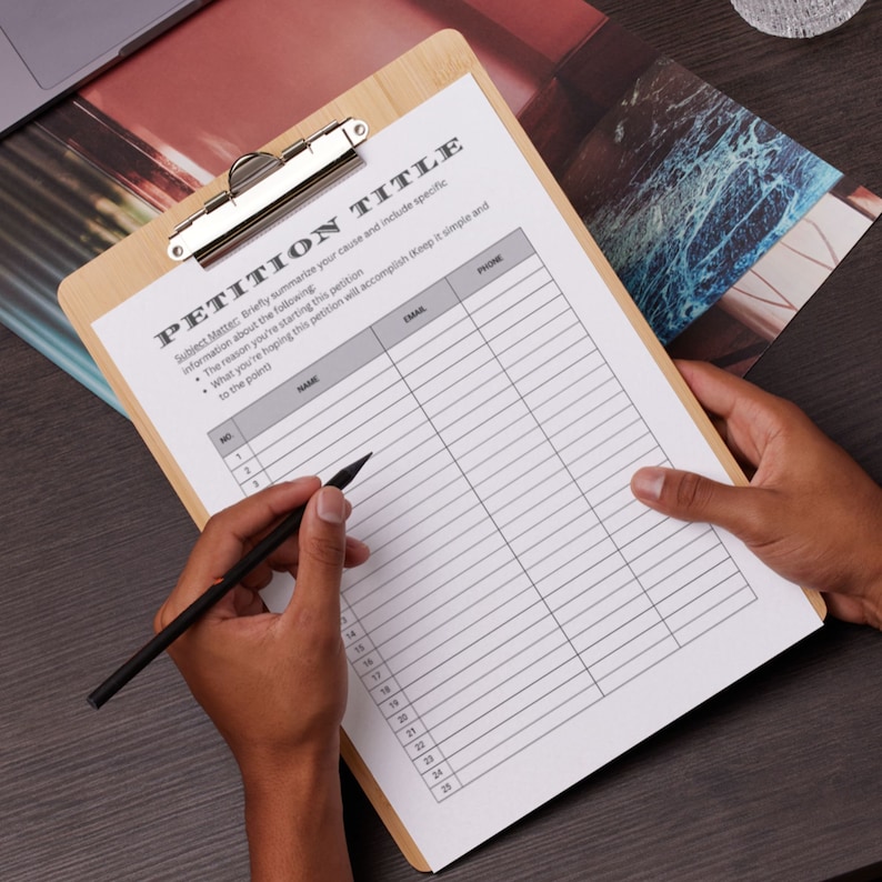 Petition Template Editable Digital Download Canva, Petition Sign up ...