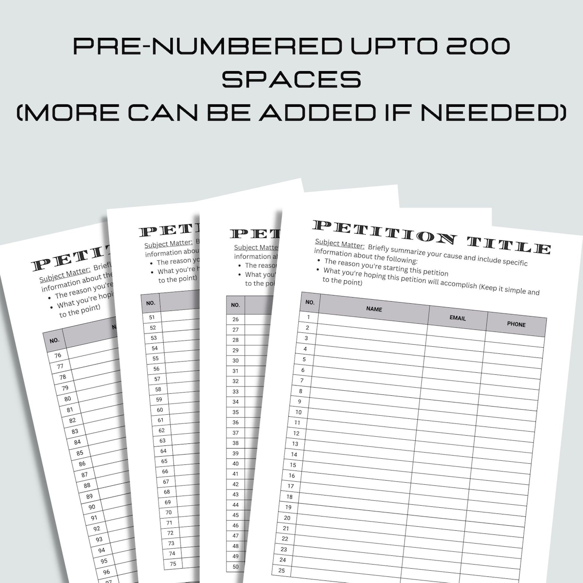 Petition Template Editable Digital Download Canva, Petition Sign up ...