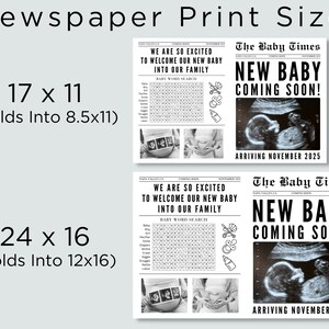 New Baby Announcement Newspaper, Baby on the Way Pregnancy Reveal ...