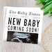 New Baby Announcement Newspaper, Baby on the Way Pregnancy Reveal ...