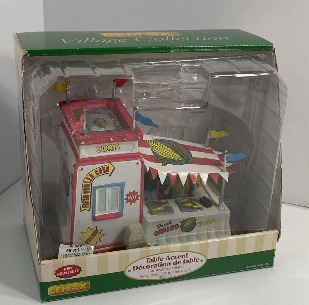 VTG Lemax 83679 CARNIVAL Corn Stand Amusement Park Booth Village ...