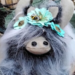 Grey Highland Cow Gonk Ornament, Highland Cow Gnome, Scottish Cow ...