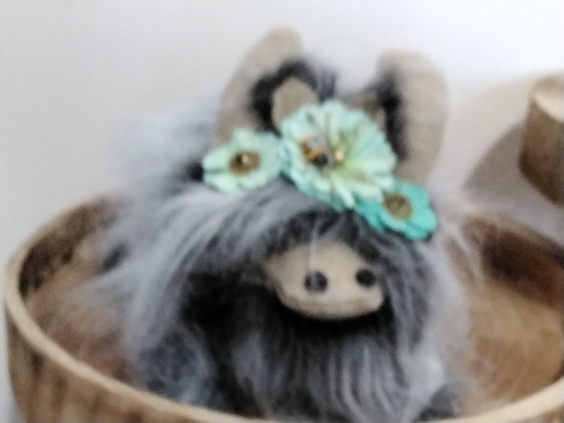 Grey Highland Cow Gonk Ornament Highland Cow Gnome Scottish - Etsy