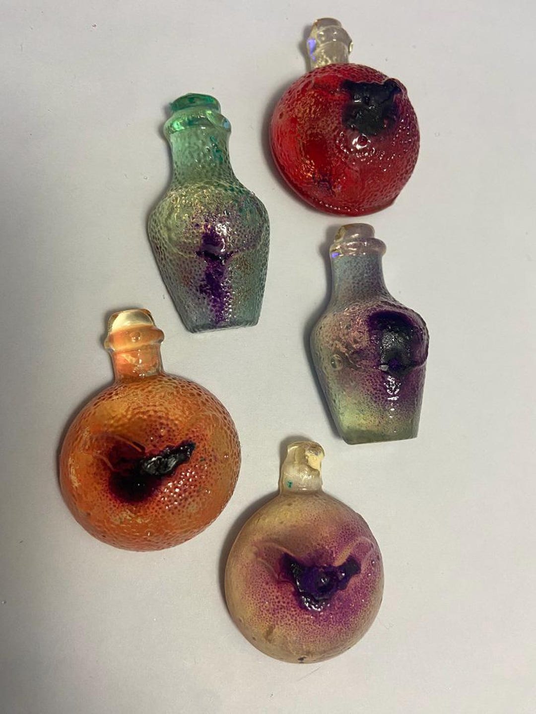 Sugar Glass Dark Powdered Potion Bottles Assorted Pack of 8 Bottles - Etsy