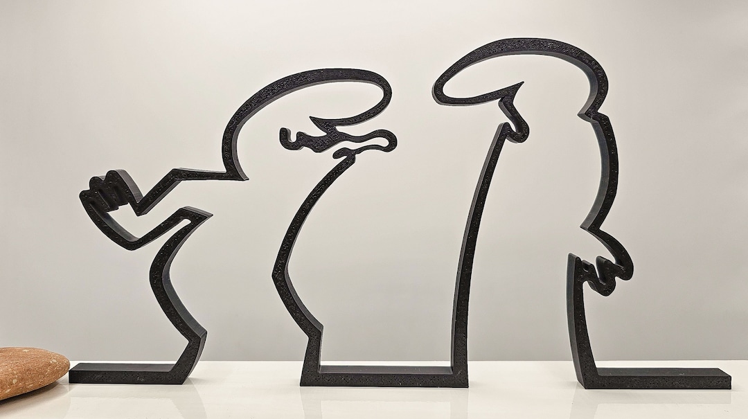 La Linea Figure addiction to Quarrel Wall Art Wall Art - Etsy