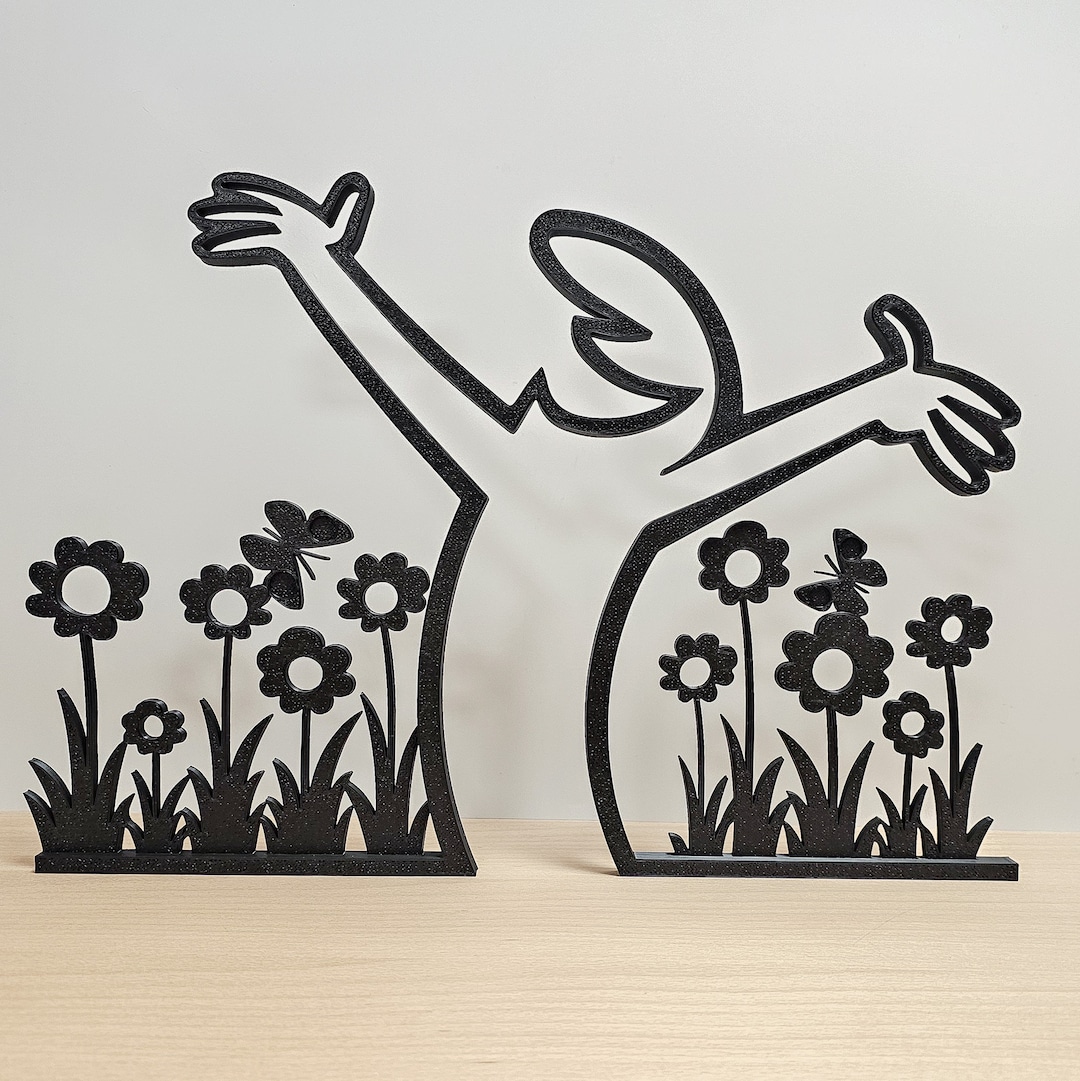 La Linea Figur | "Blumenwiese" | große Farbauswahl | bis 40cm | Wall ...