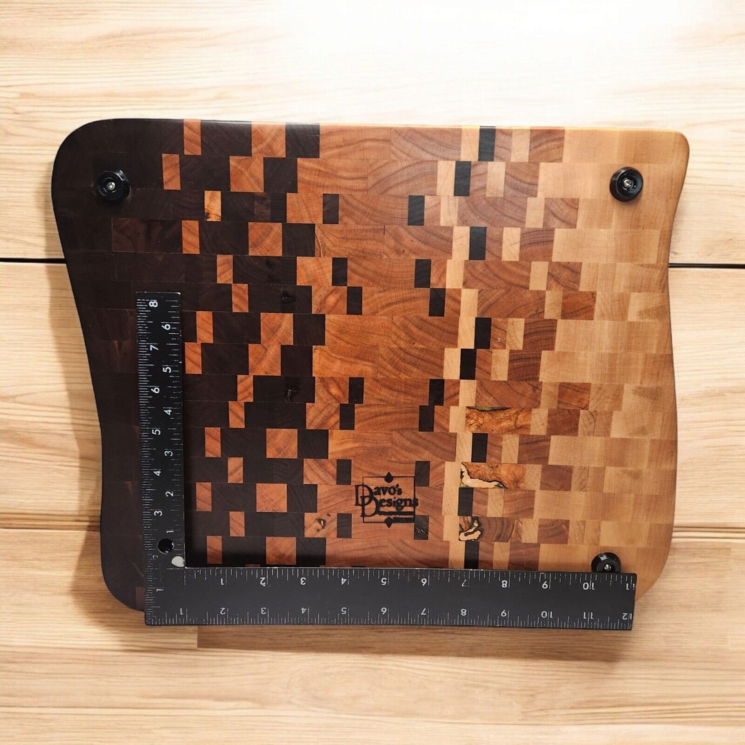 Davo's End Grain Cutting Board Hombre Pixel Hardwood Charcuterie ...