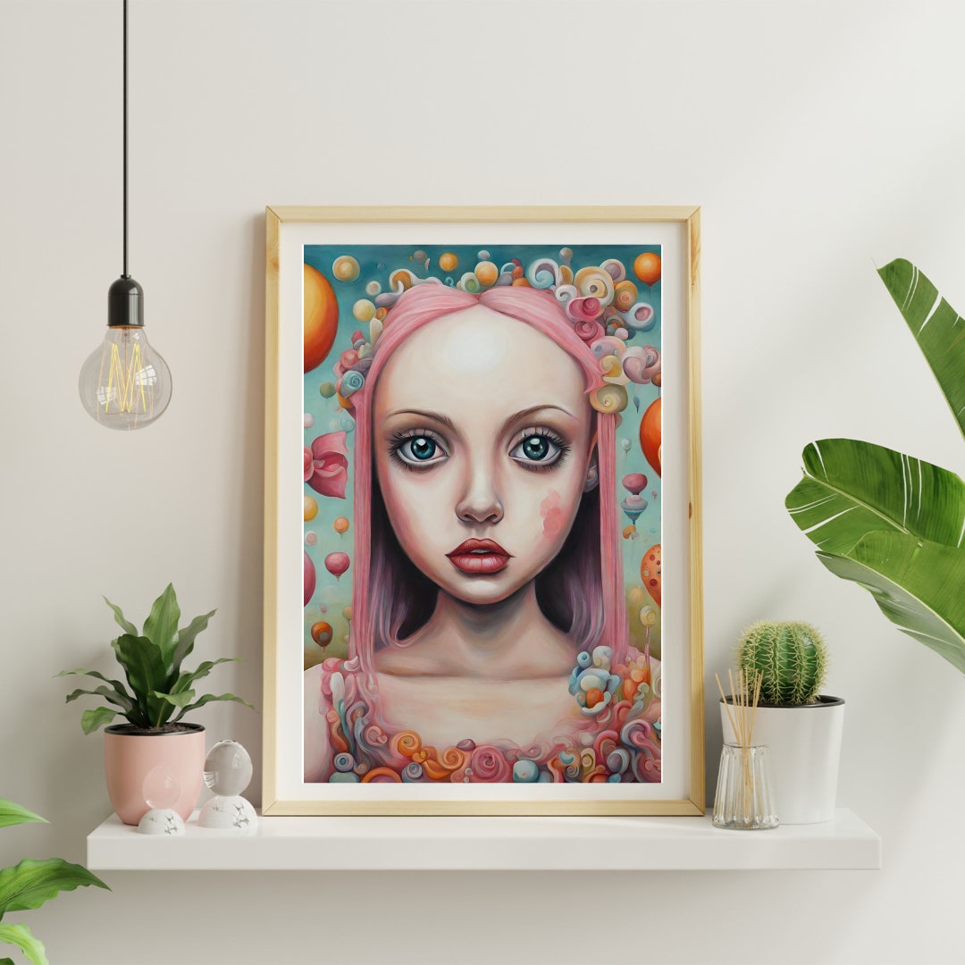 Limited Edition Surreal Candyland Art Poster Enchanting Girl - Etsy