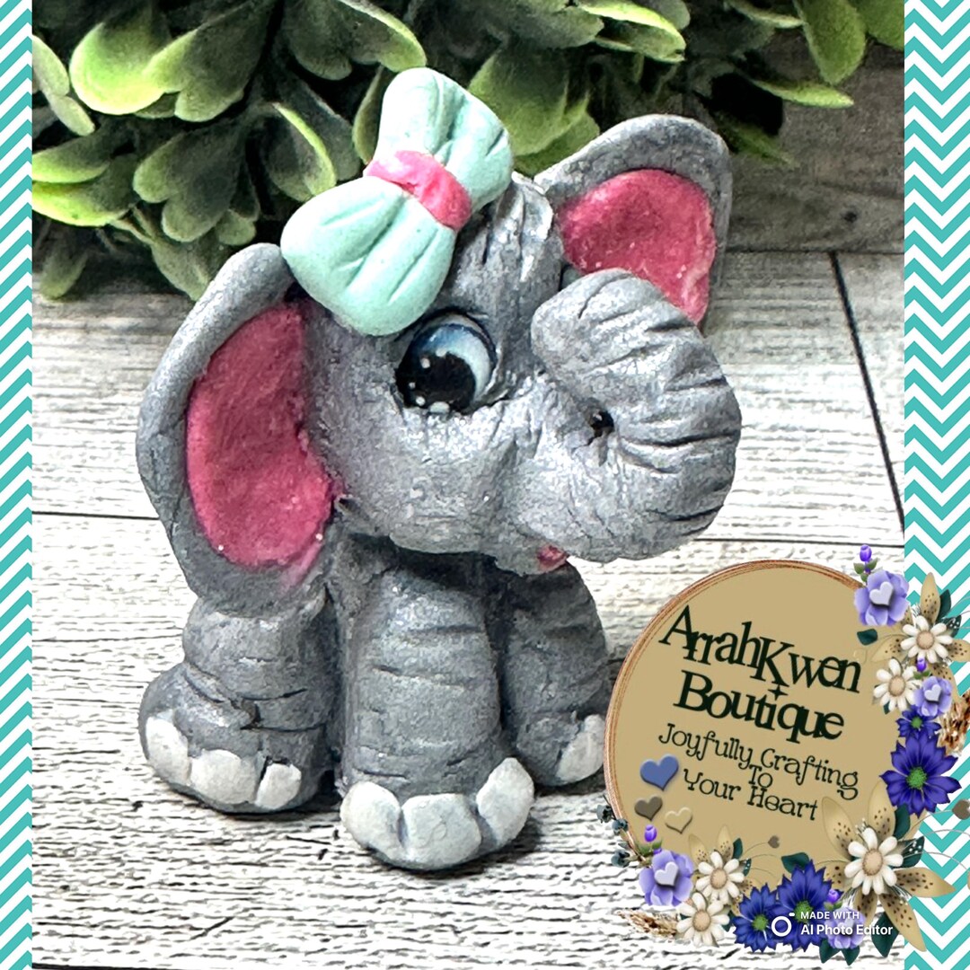 Miniature Resin Elephant Figurine - Etsy