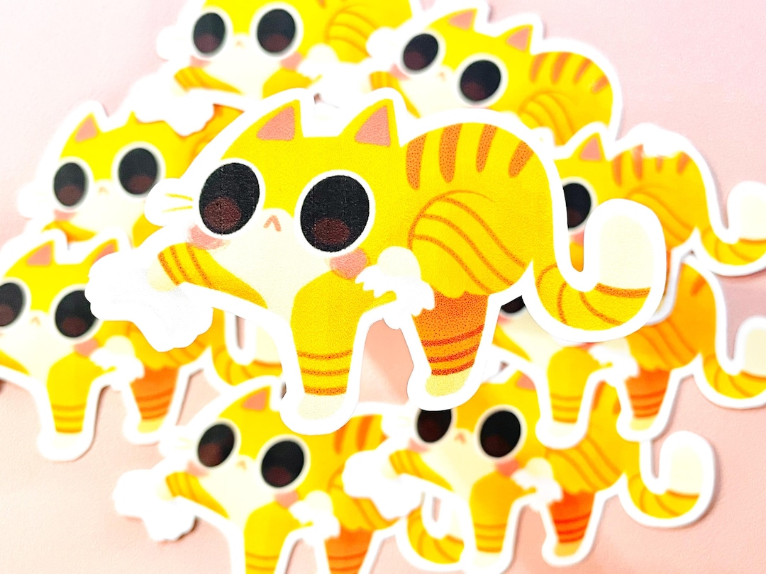 Tape Cat Sticker, Funny Cat Meme, Funny Cats, Tape, Cats, Stupid Cats ...