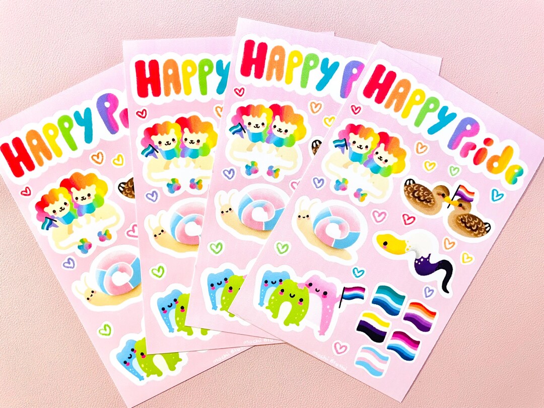 LGBTQ Happy Pride Sticker Sheet - Etsy